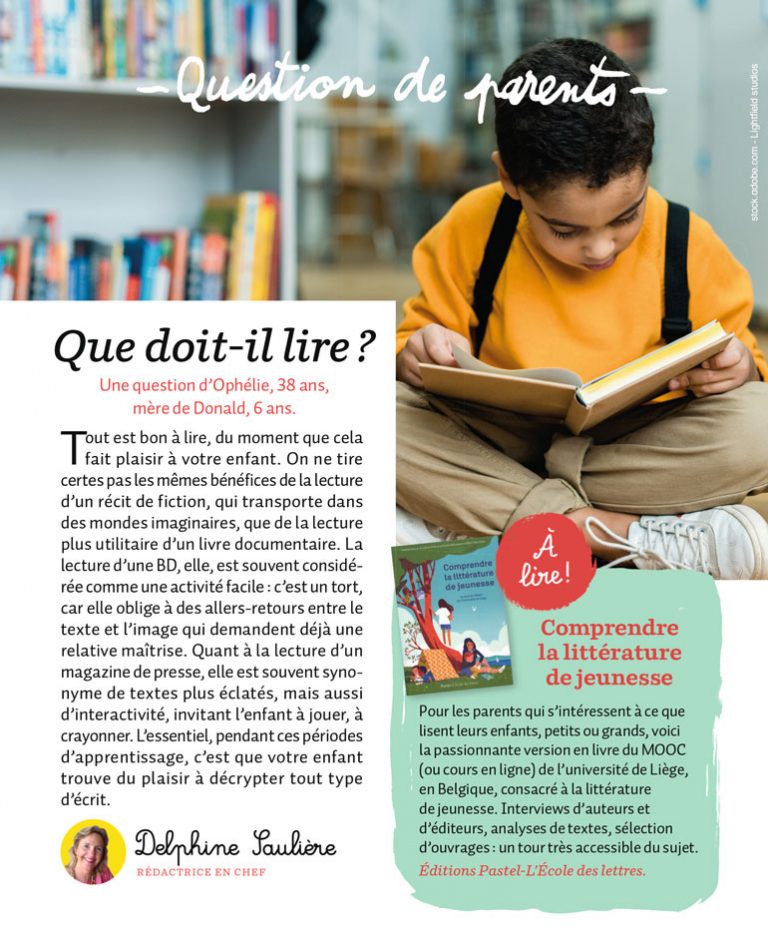 Apprentissage de la lecture : “Que doit lire mon enfant ?” - J'aime lire