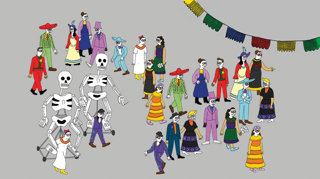 Coloriages et jeux : le jour des morts (día de los muertos) mexicain ...